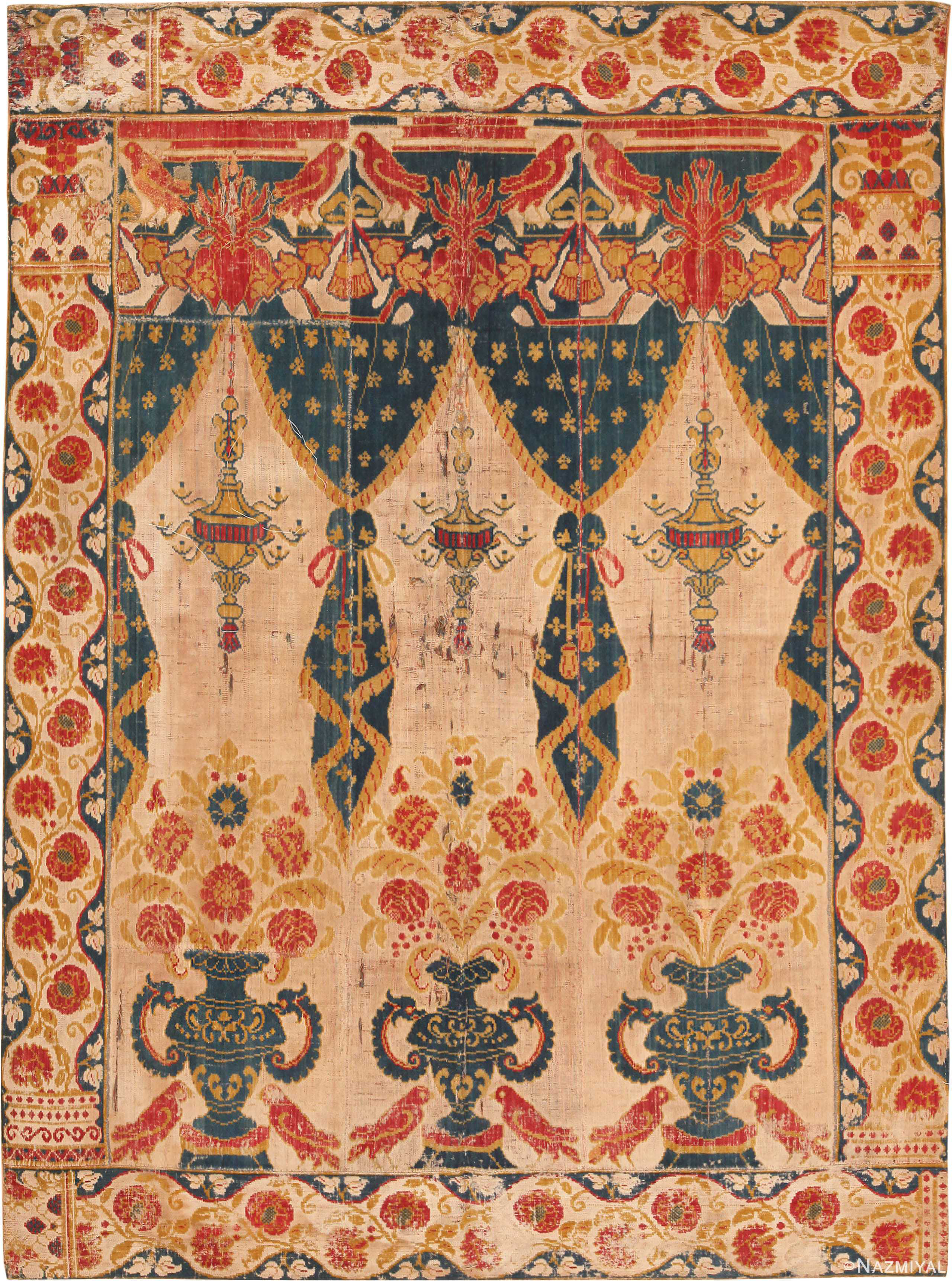 Nazmiyal Collection 18Th Century Antique Velvet Wall Hanging Dutch ...