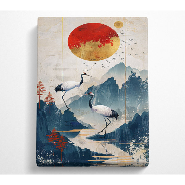 Metro Lane Chinese Painting - No Frame Print on Canvas | Wayfair.co.uk