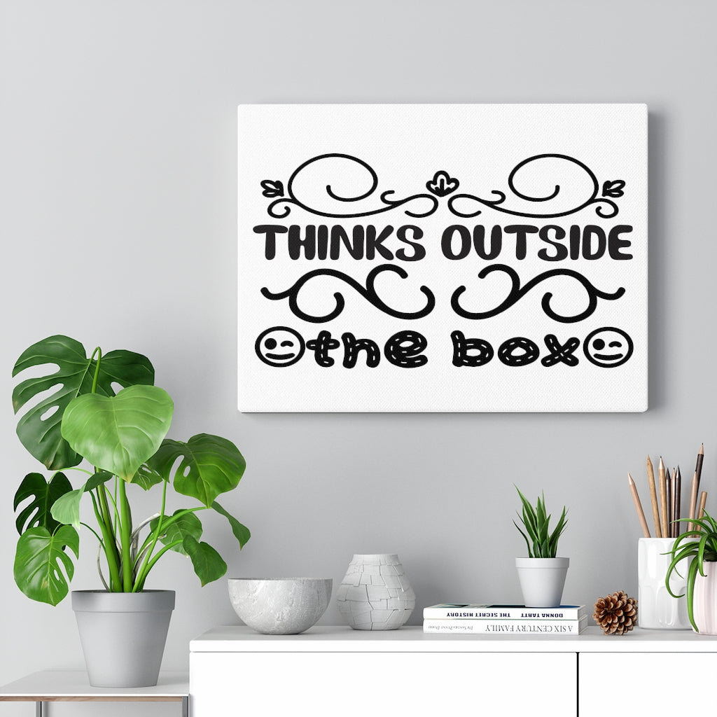 Trinx Inspirational Quote Canvas Thinks Outside The Box Wall Art ...