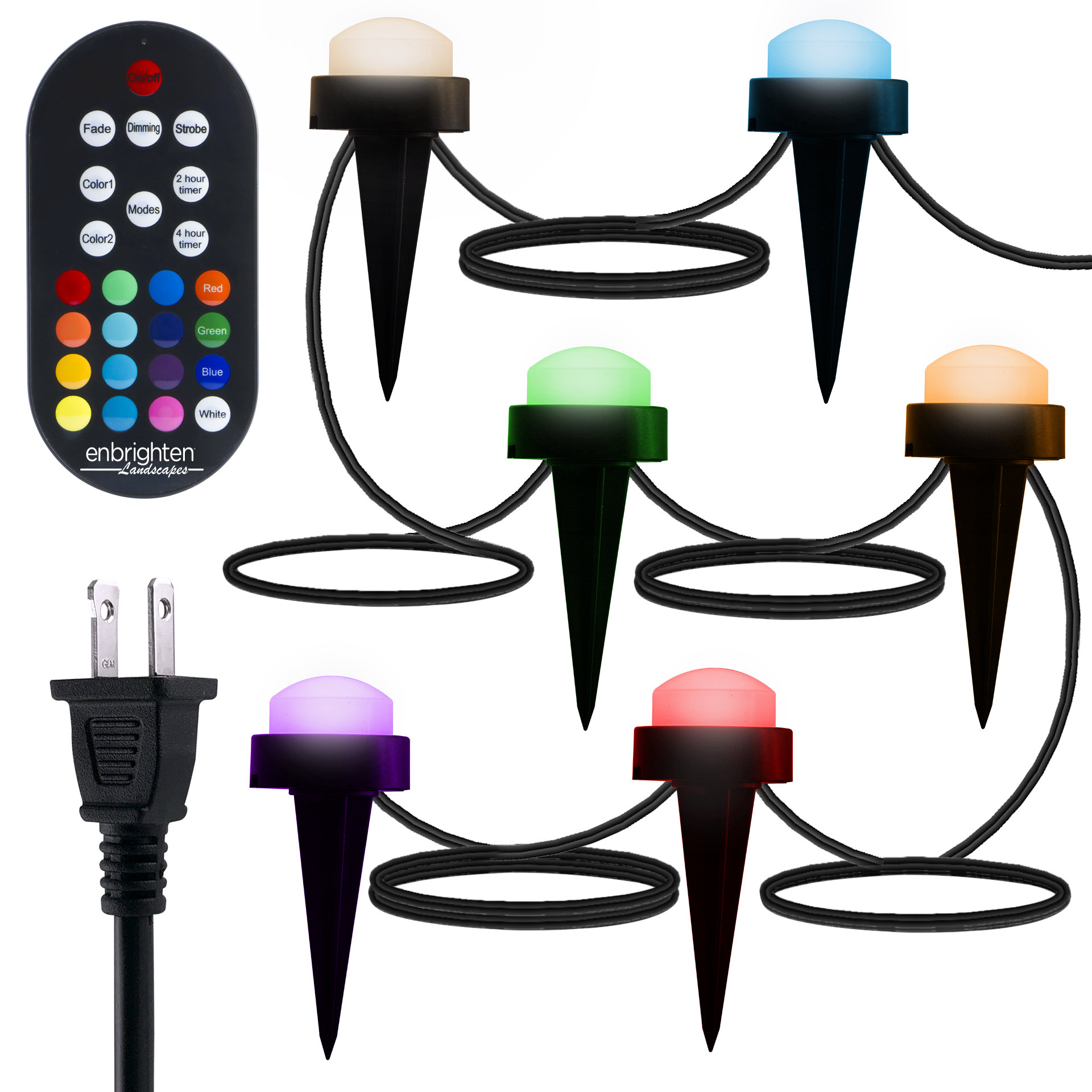 Enbrighten Seasons Landscapes Mini LED Colour-Changing Puck Lights ...