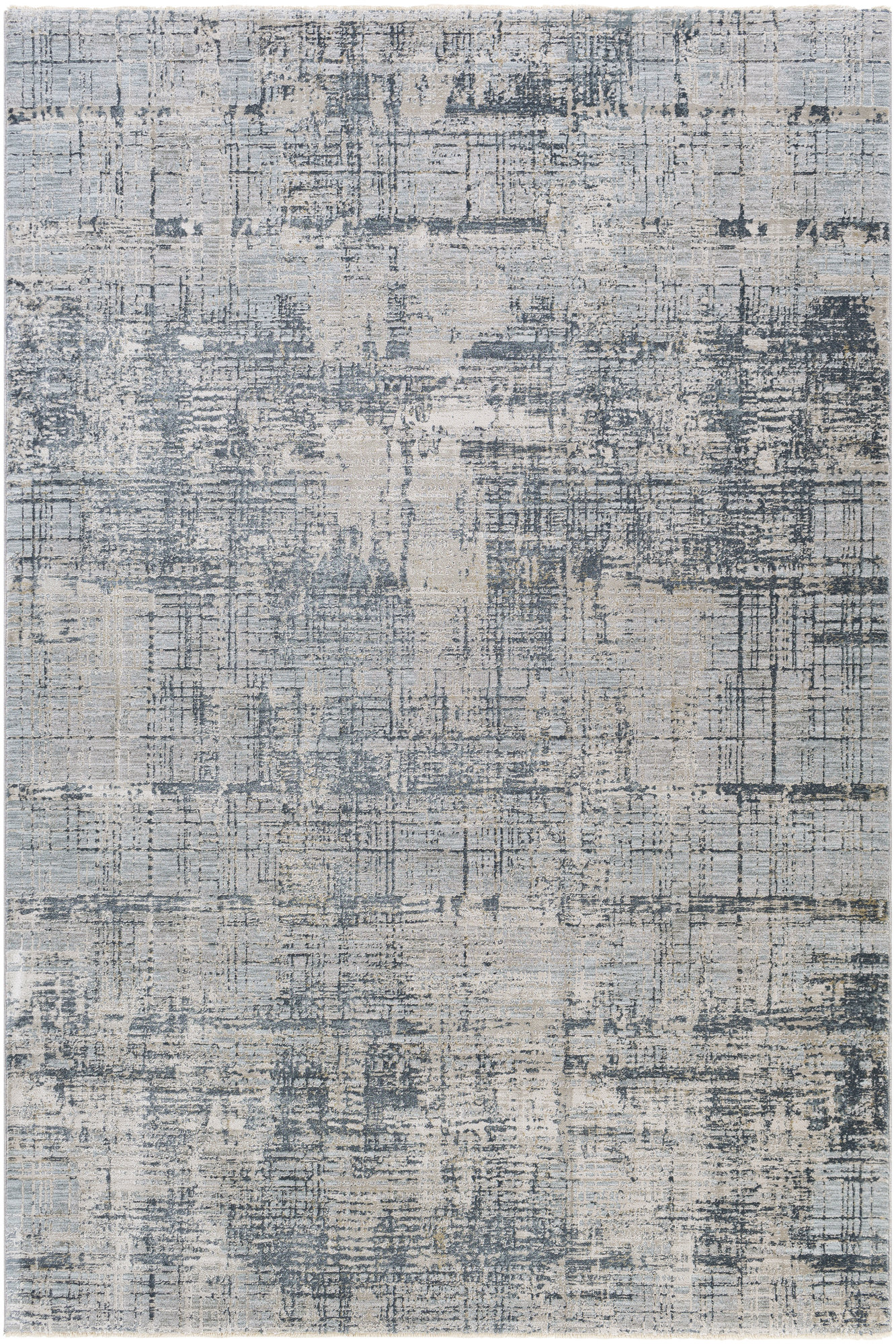 17 Stories Bannon Abstract Blue/Gray Area Rug | Wayfair