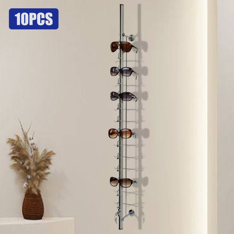 YYBSH Wall-Mounted Eyeglass Sunglasses Display Holder with Lock | Wayfair