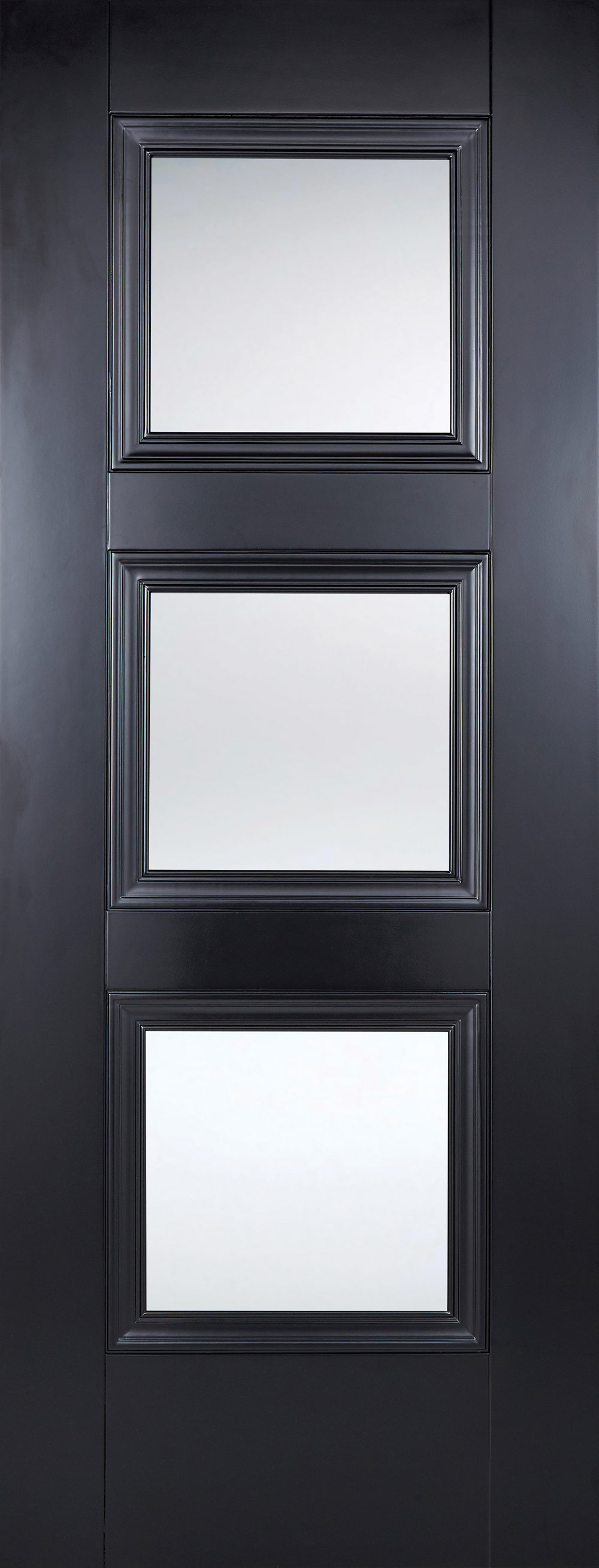 LPD Doors Amsterdam Primed Black Glazed Internal Door | Wayfair.co.uk