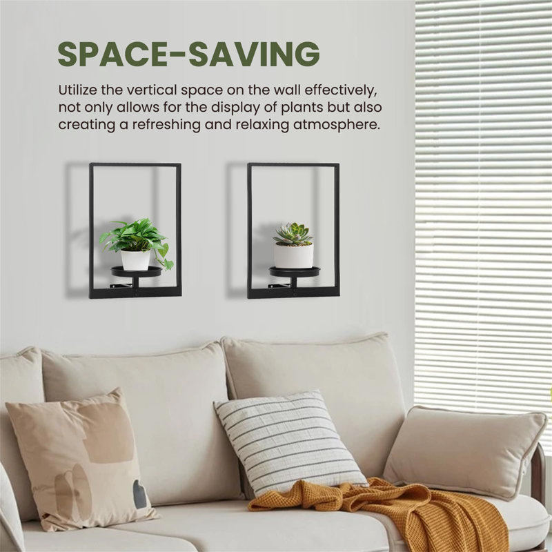 Latitude Run® Wall Mounted Flower Pot Rack | Wayfair