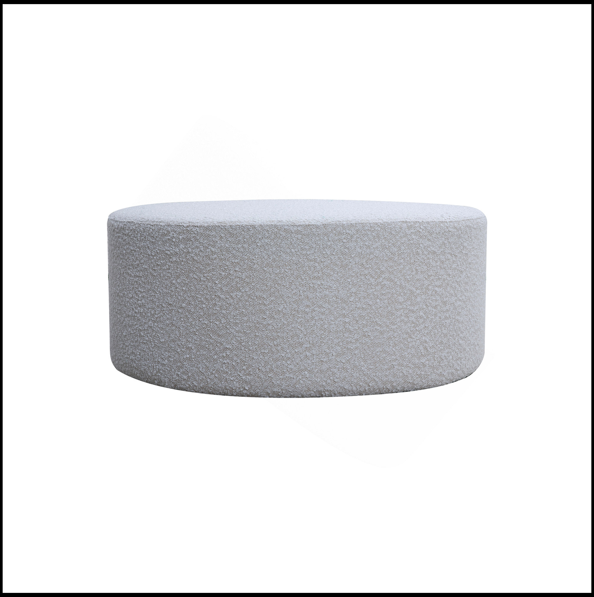 Hokku Designs Round Coffee Table, Boucle Upholstered End Table ...