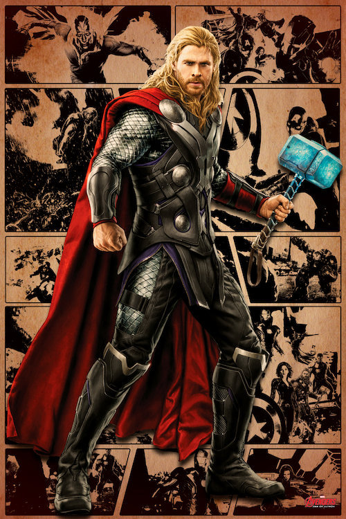 Zoomie Kids Thor, Comic Frames Come to Life Graphic Art on Wrapped ...
