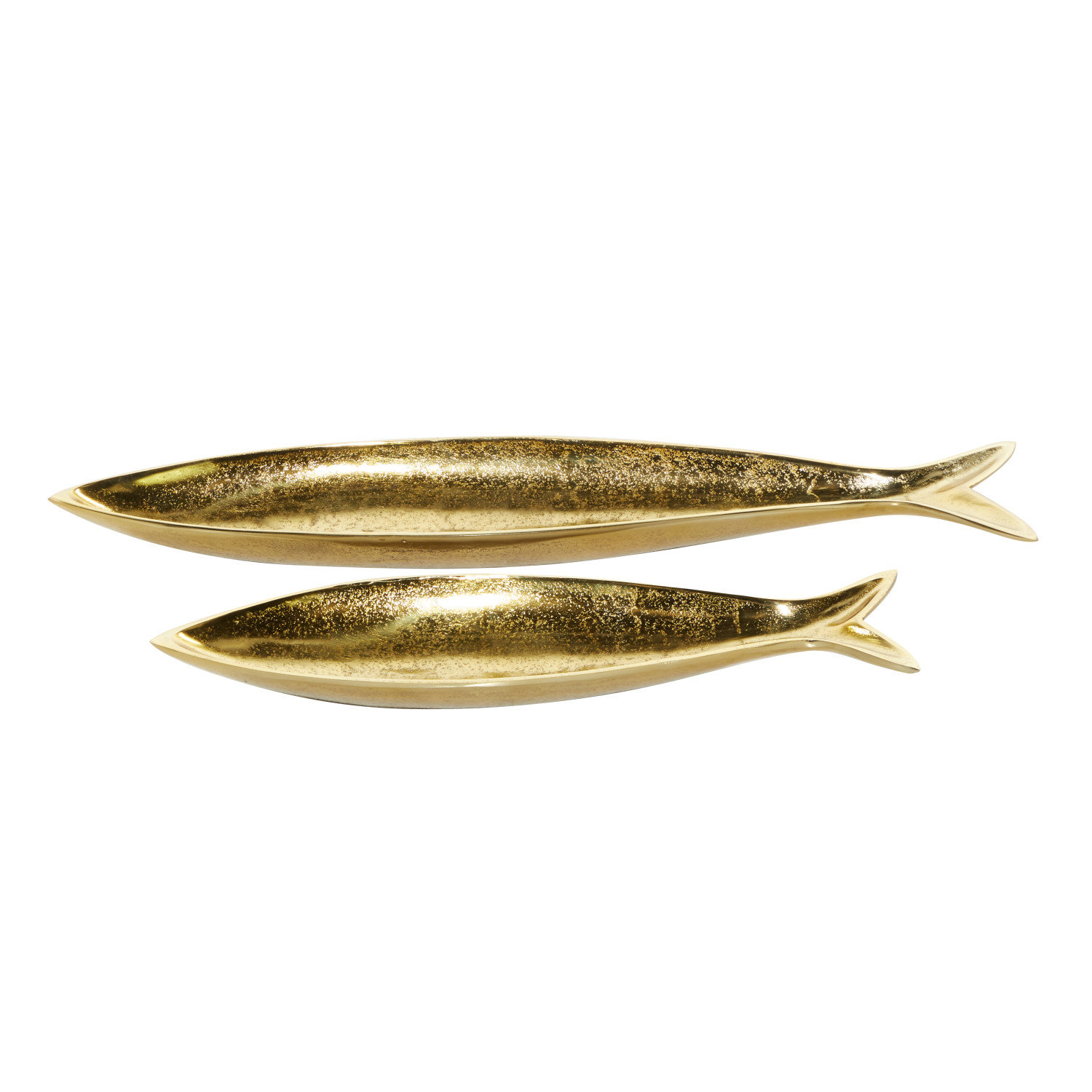 CosmoLiving by Cosmopolitan Aluminum Metal Fish Decor Tray Set | Wayfair