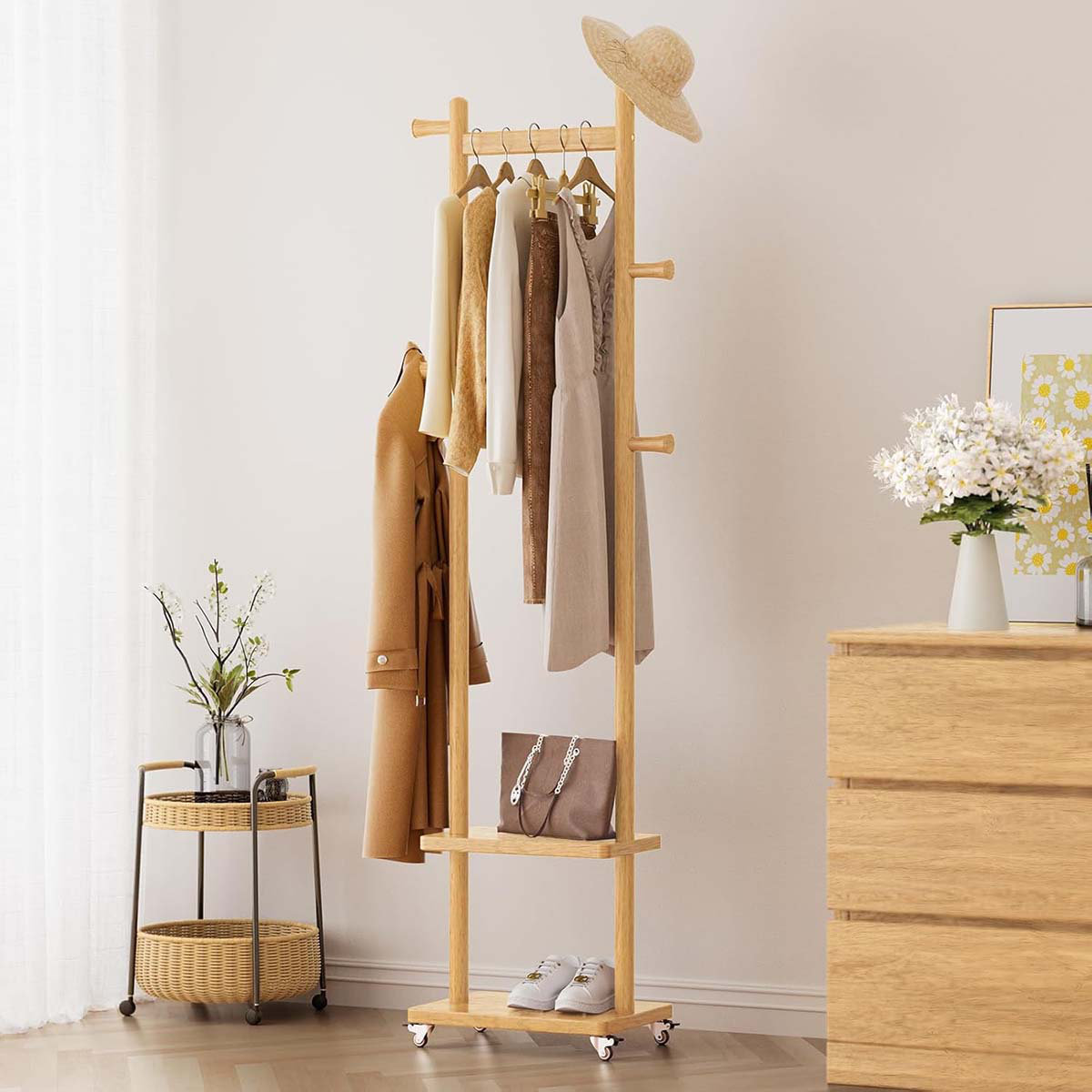 Ebern Designs Coat Rack,Freestanding Coat Racks, Heavy Duty Clothes ...