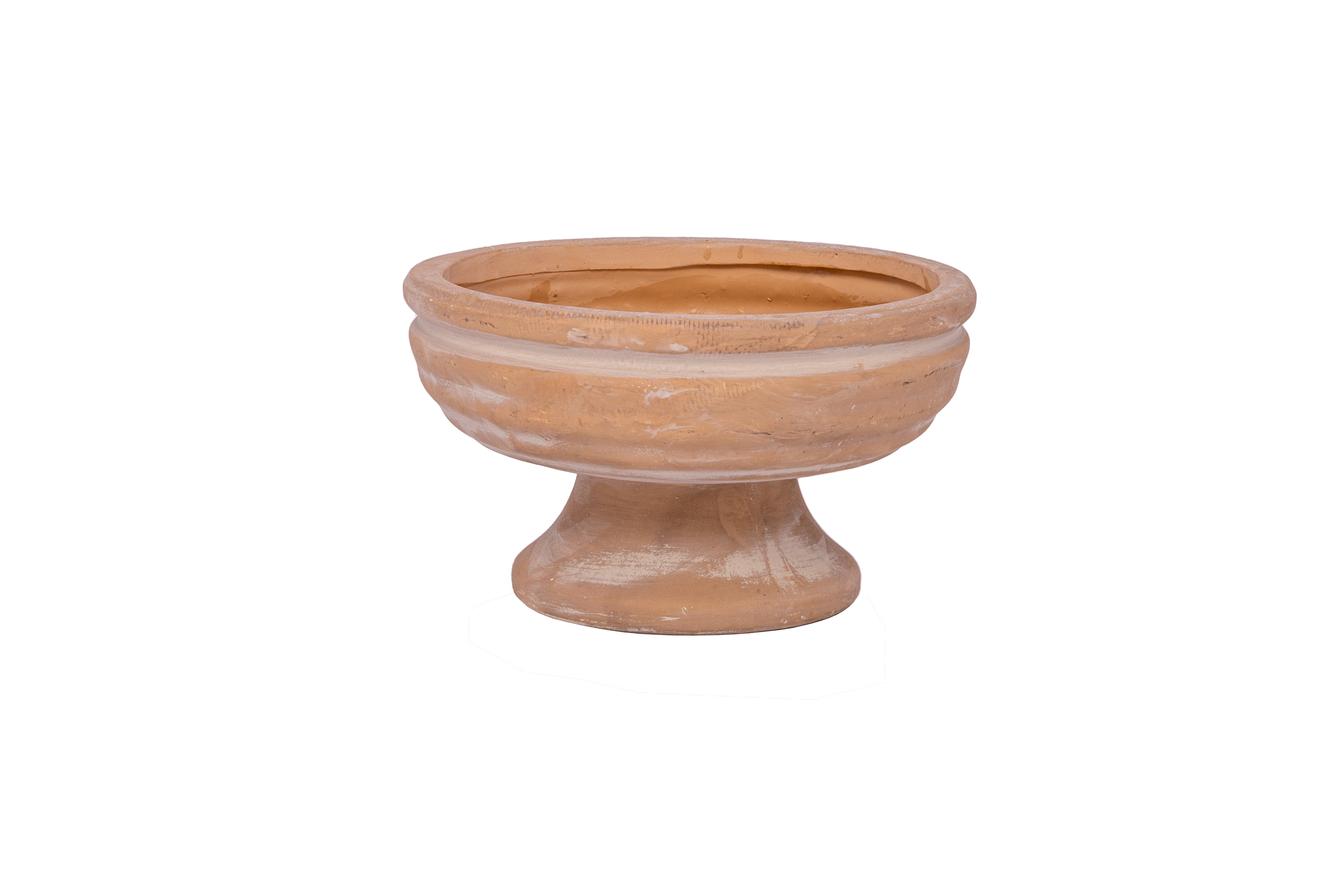 Union Rustic Terracotta Round Urn LG Finish White Wash.. | Wayfair