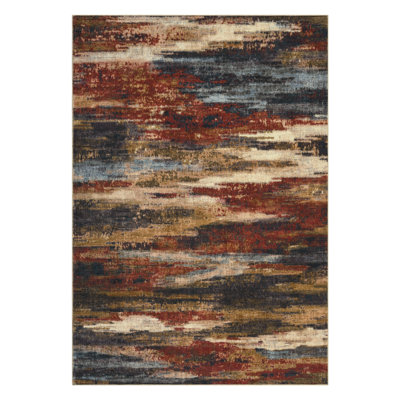 Ebern Designs Randolph Abstract Machine Washable Rug Non-Slip Area Rug ...