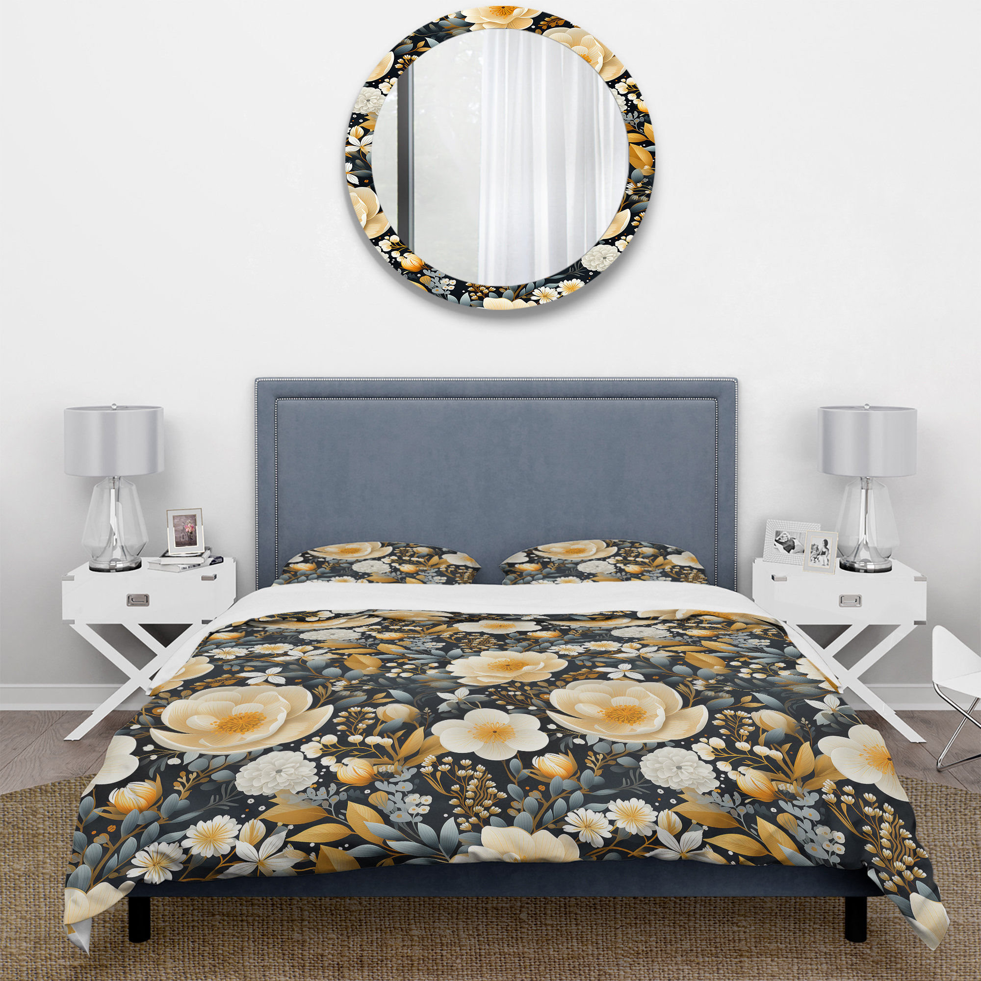 Design Art Magnificent Magnolia Blooms IV - Floral Duvet Cover Set ...