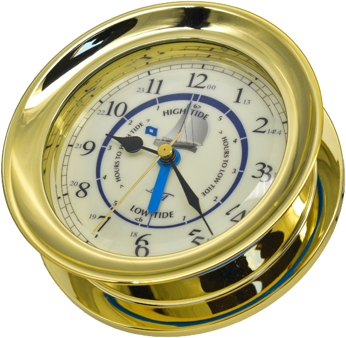 Master-Mariner Patriot All Aboard Nautical Windlass Time & Tide Clock ...