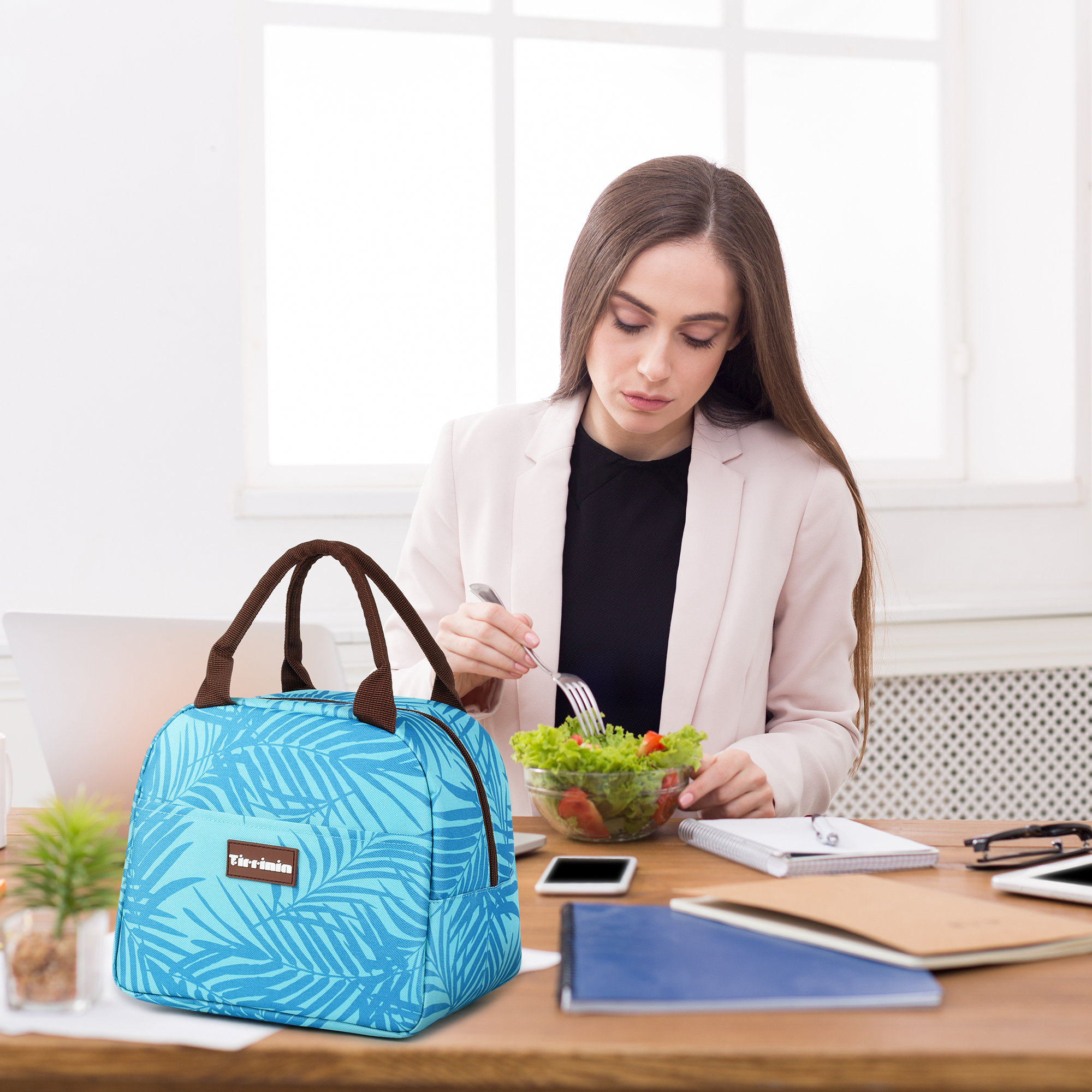 Tirrinia Lunch Bags, Cute Insulated Lunch Tote Bag, Leakproof Lunch Box ...