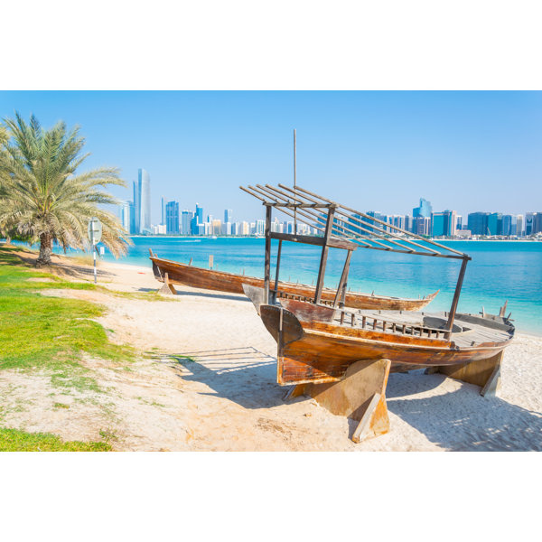 Breakwater Bay Wooden Boat, Uae by Trabantos - Wrapped Canvas Art ...