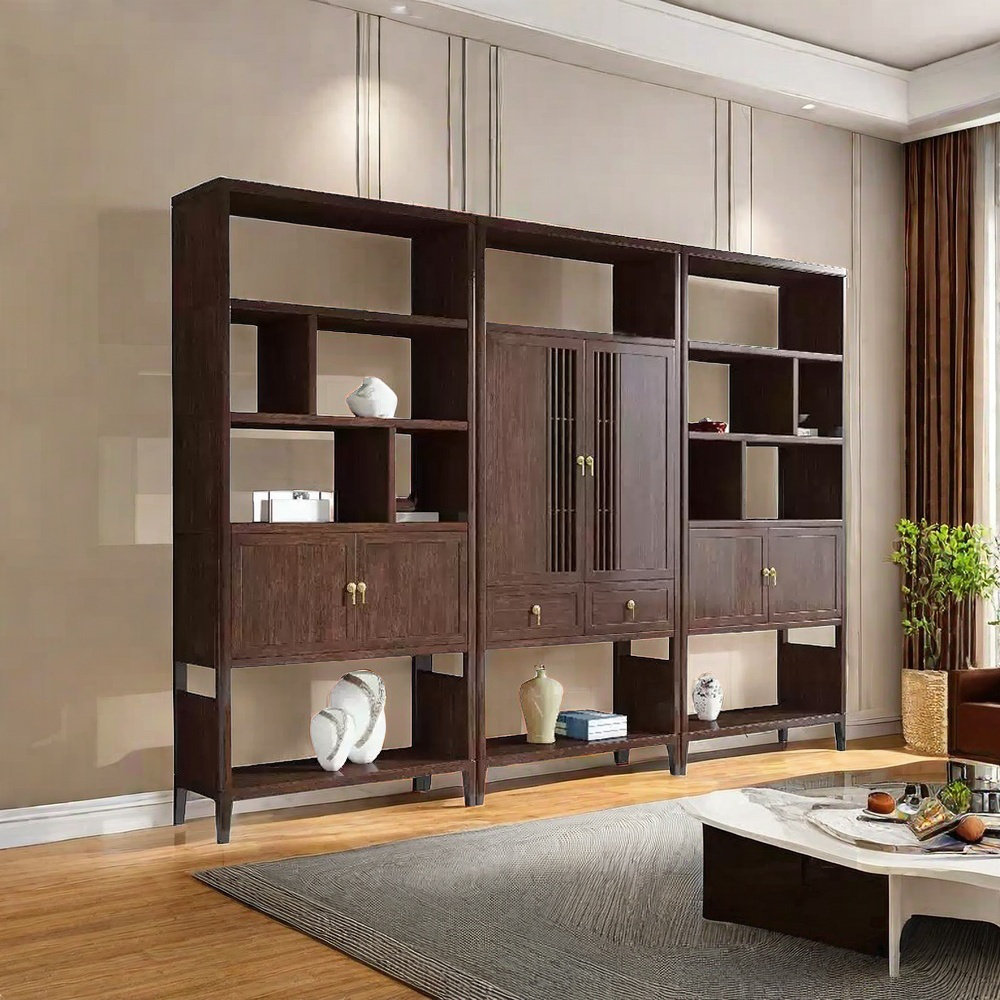 Parttlion New Chinese style solid wood bookcase | Wayfair