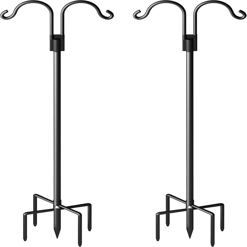 Arlmont & Co. Double Shepherds Hooks For Outdoor, Heavy Duty Bird ...
