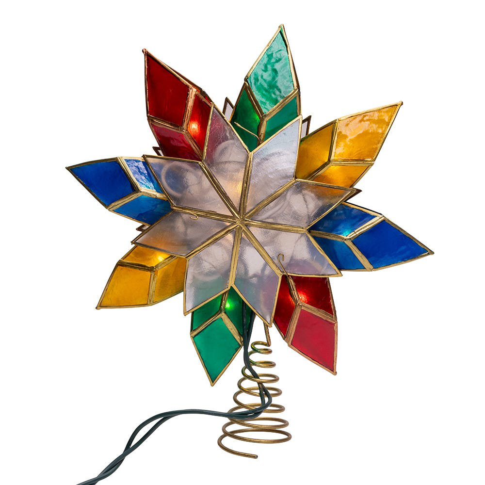 Kurt Adler's 10-Light LED Capiz Star Tree Topper is a beautiful | Wayfair