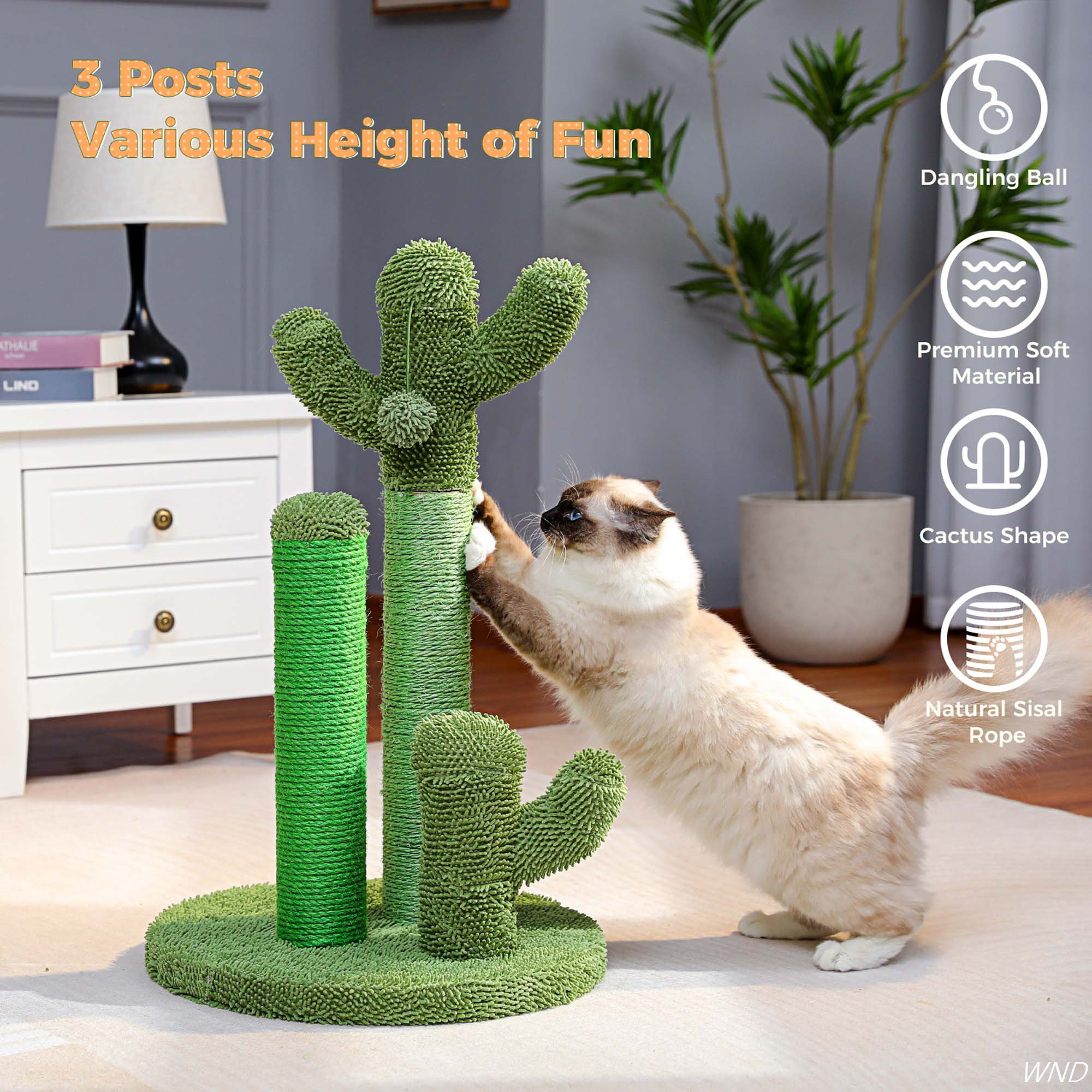 Archie & Oscar™ Bethel Lovely Cactus Cat Scratcher | Wayfair