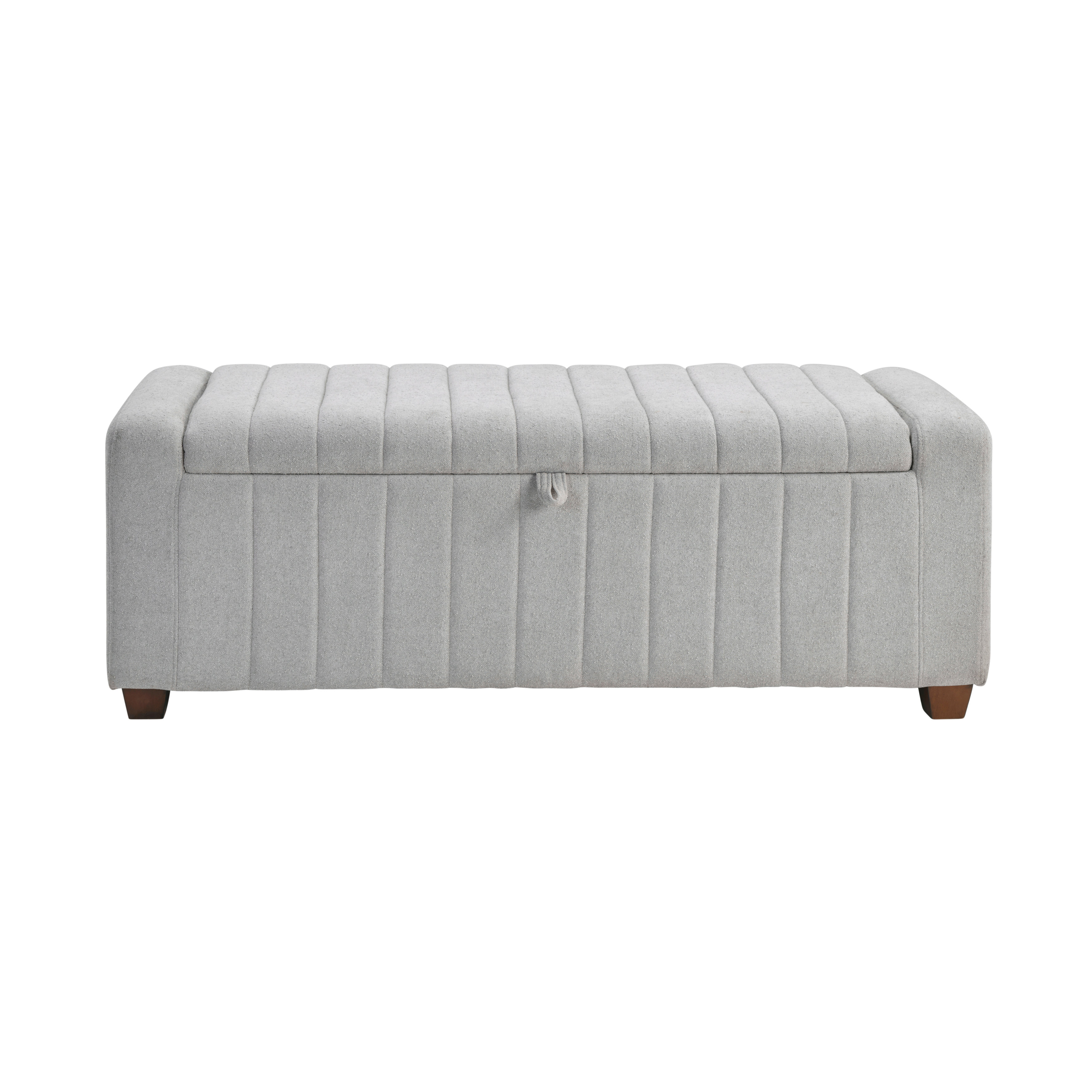 Latitude Run® Contemporary Upholstered Storage Bench - Plush Boucle ...