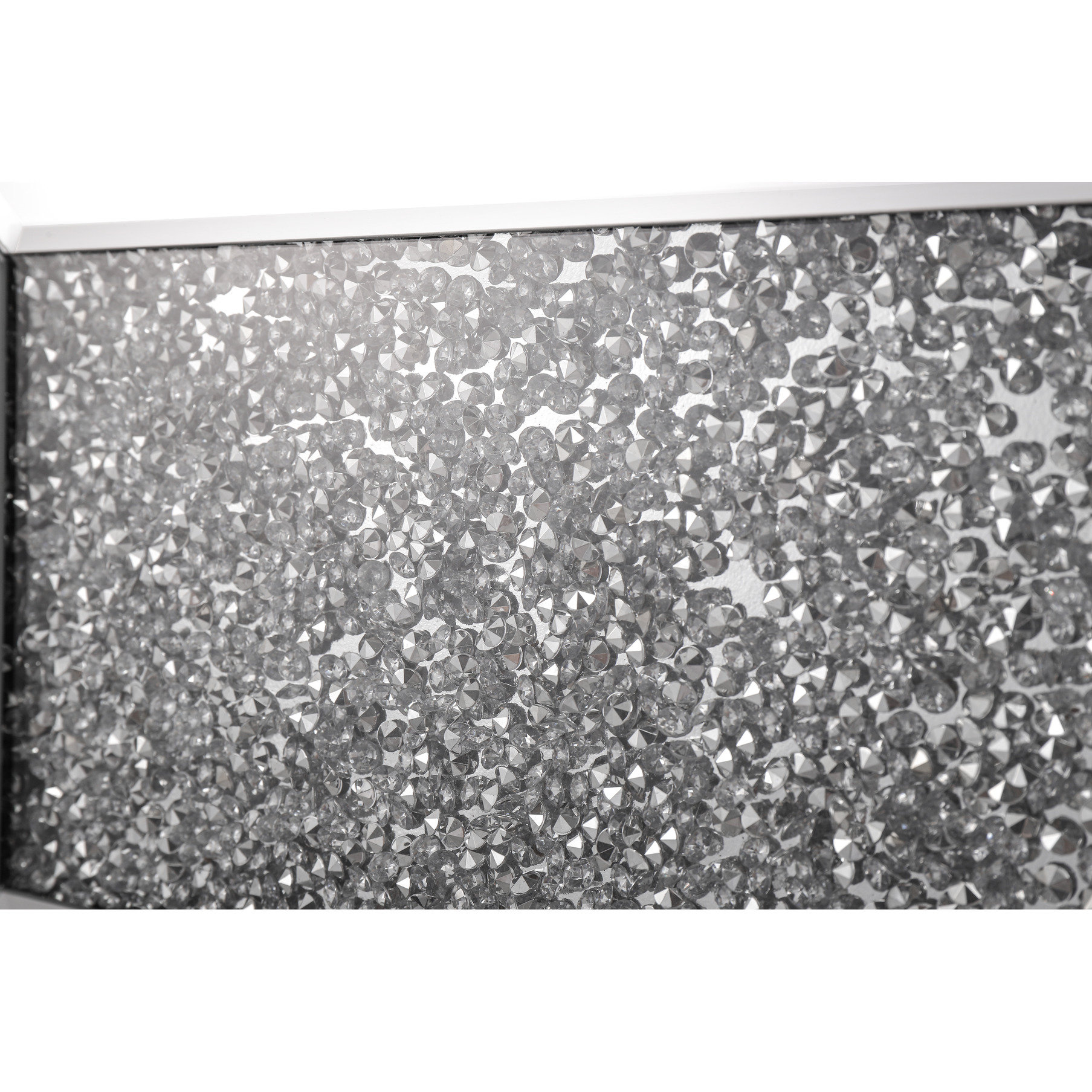 Everly Quinn 1500W Electric Fireplace, Mirror & Resin Diamond Decor ...