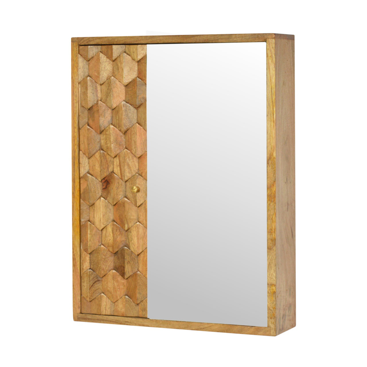 ScanMod Design Aenwood 44cm x 58cm Solid Wood Surface Mount Mirror ...