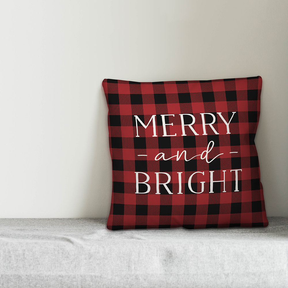 Designs Direct Creative Group Merry and Bright Throw Pillow Cover | Wayfair