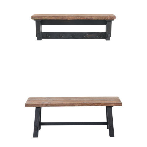 Loon Peak® Eylon Solid Wood Wall 5 - Hook Wall Mounted Coat Rack ...