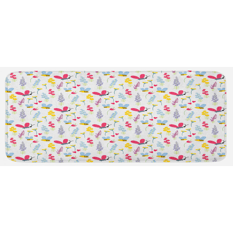 East Urban Home Bee Kitchen Mat | Wayfair