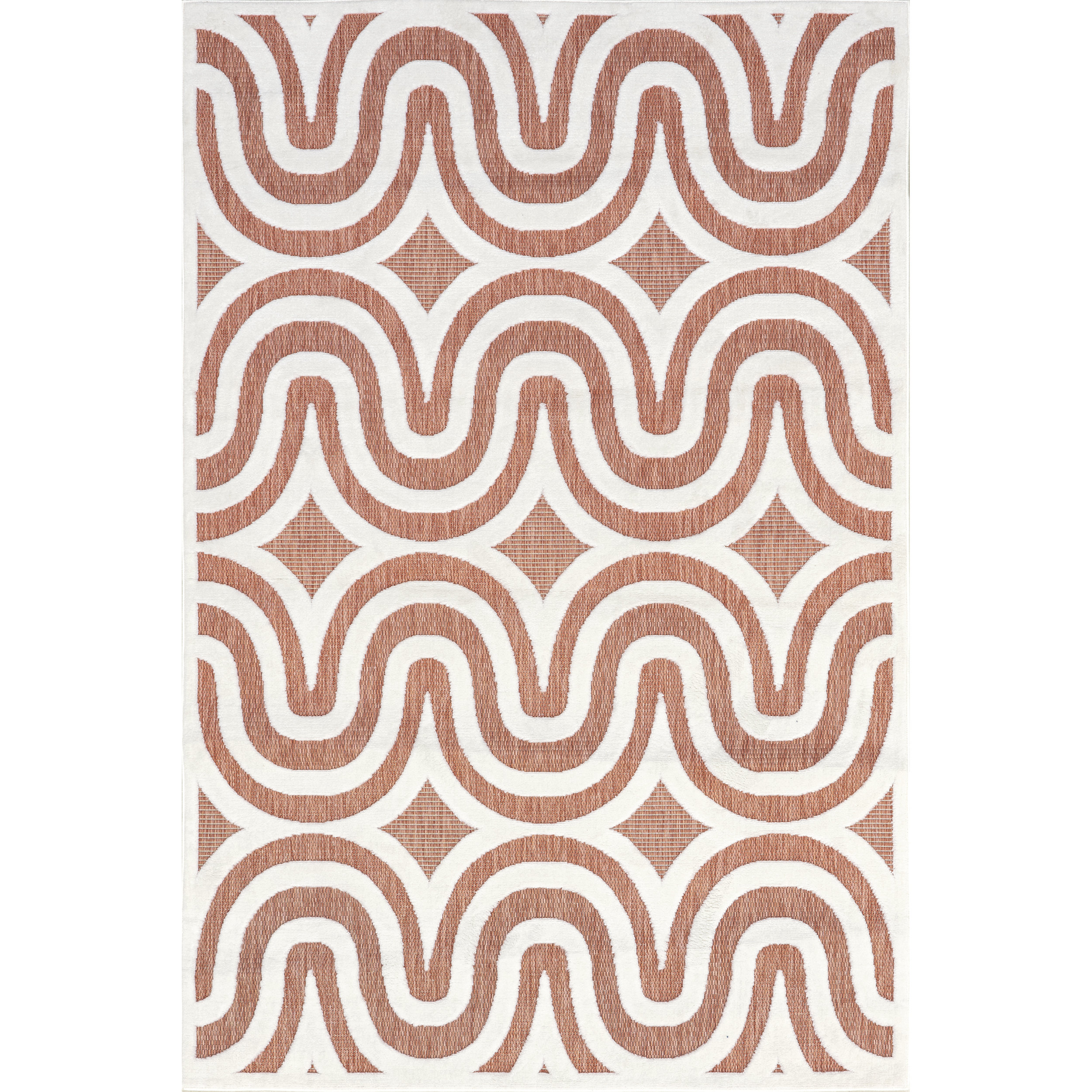Hokku Designs Sallee Geometric Swirls Indoor/Outdoor Area Rug | Wayfair