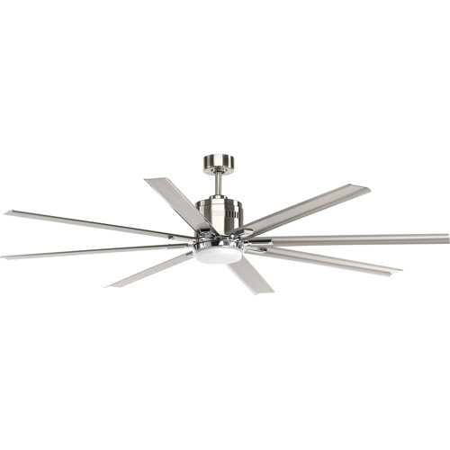 Brushed Nickel Extremely Large Room Ceiling Fans With Lights You'll ...