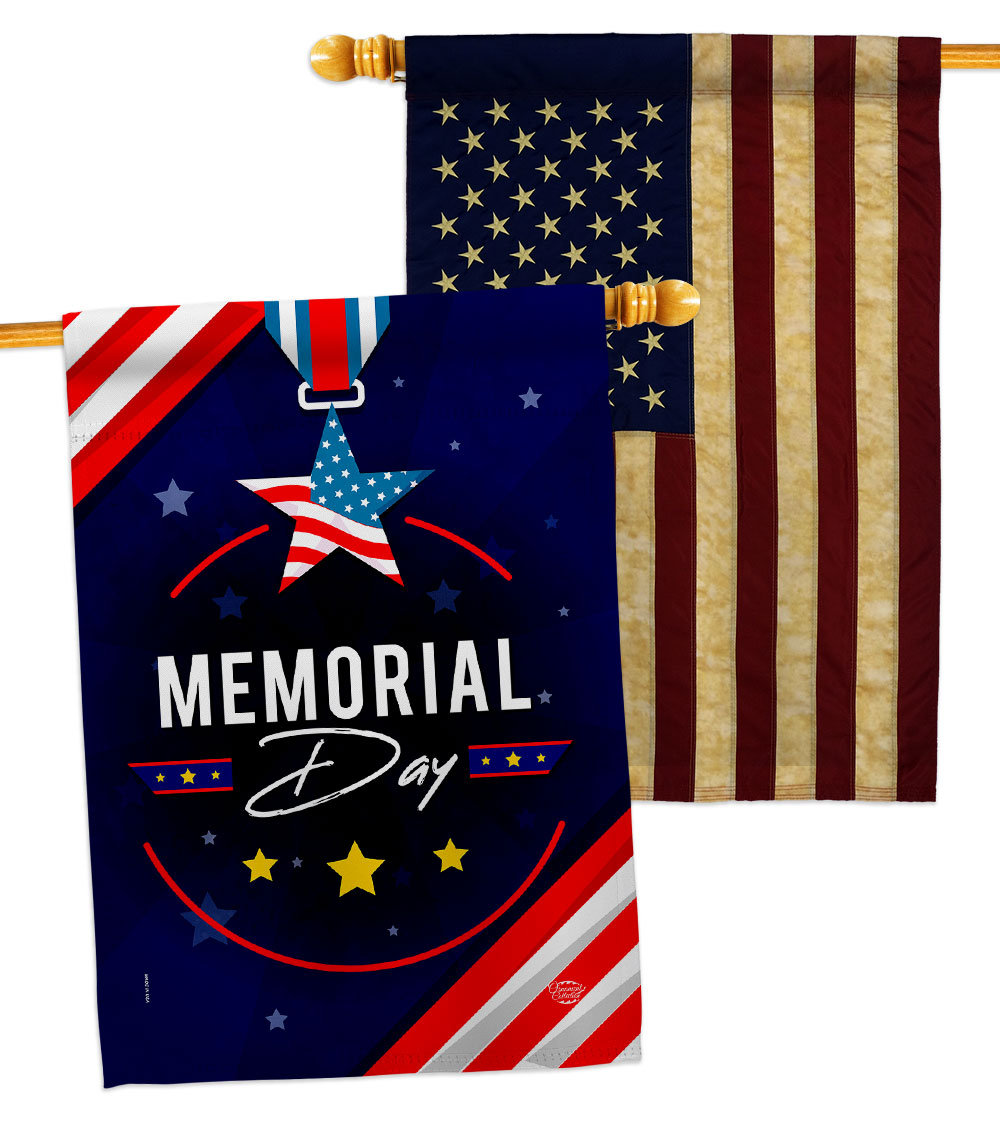 Ornament Collection Memorial Day 2-Sided Polyester 28 x 40 in. House ...