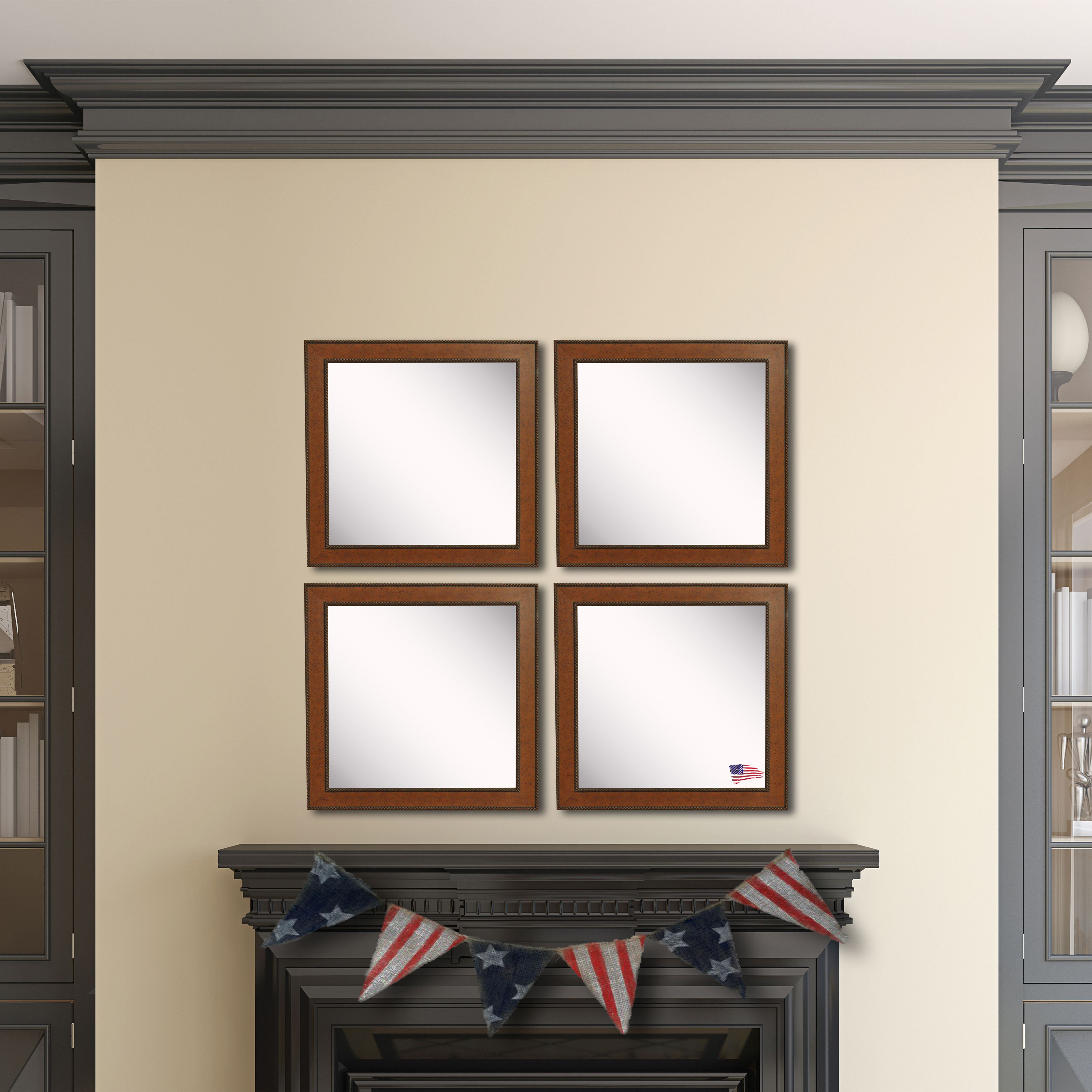 Lark Manor™ Ukiah 4 Piece Kimzey Western Rope Rustic Wall Mirror Set ...