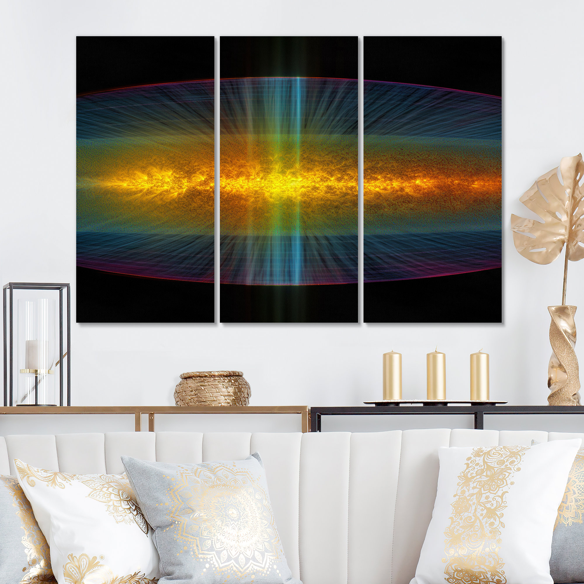 Design Art Spectral Image Of The Light Of The Sun - Space Wall Decor ...
