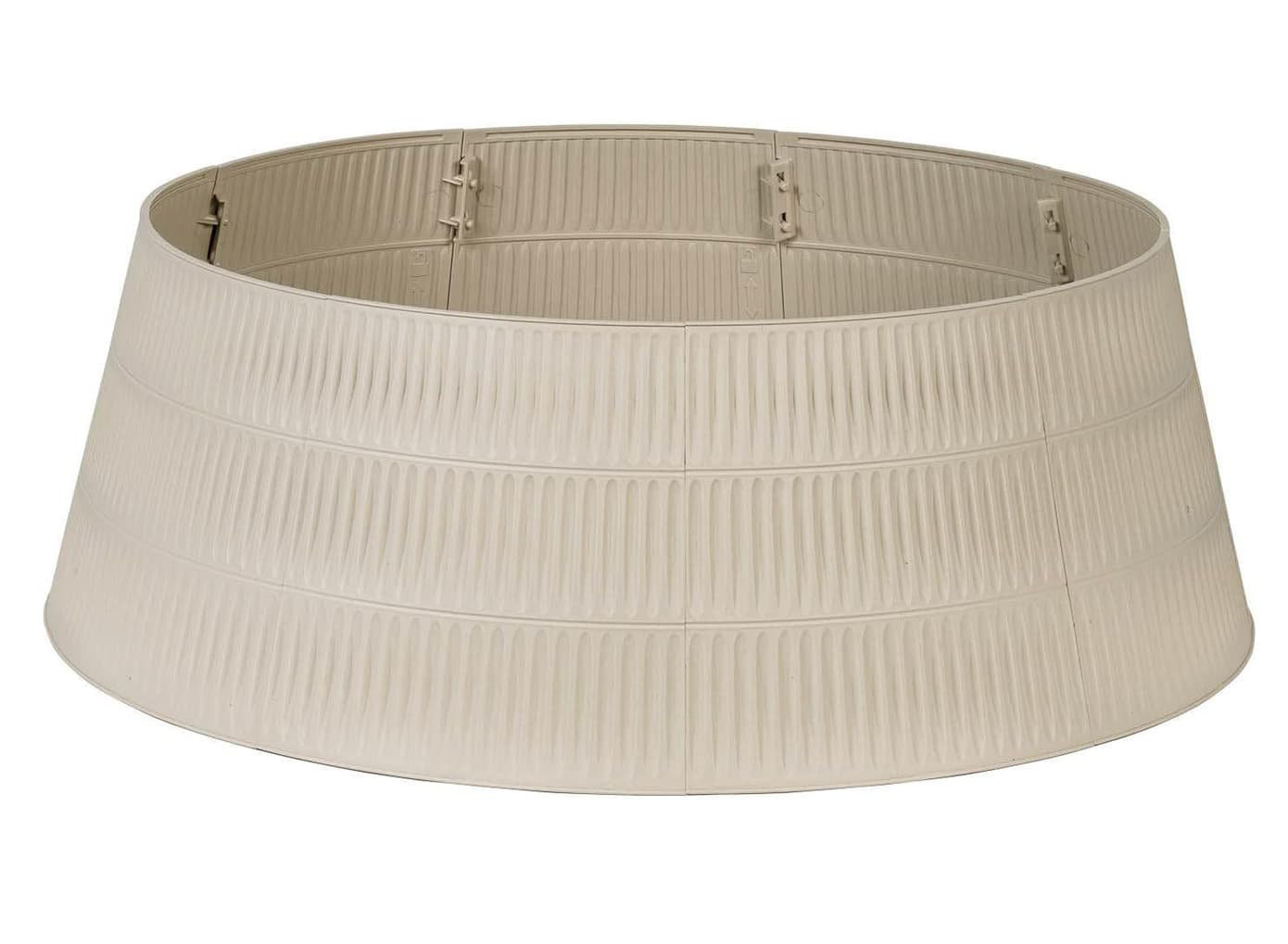 CAFMEB 28.4" D Round Christmas Tree Collar - Mixed with Natural Grain ...