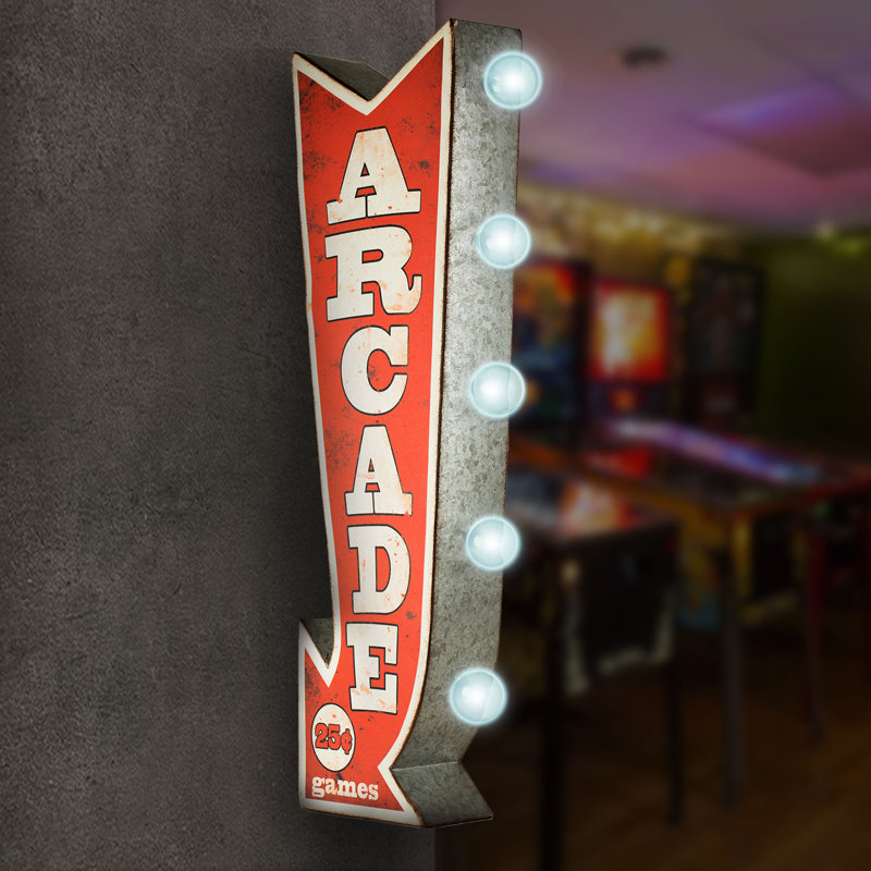 Crystal Art Gallery Arcade Games LED Marquee Sign & Reviews | Wayfair