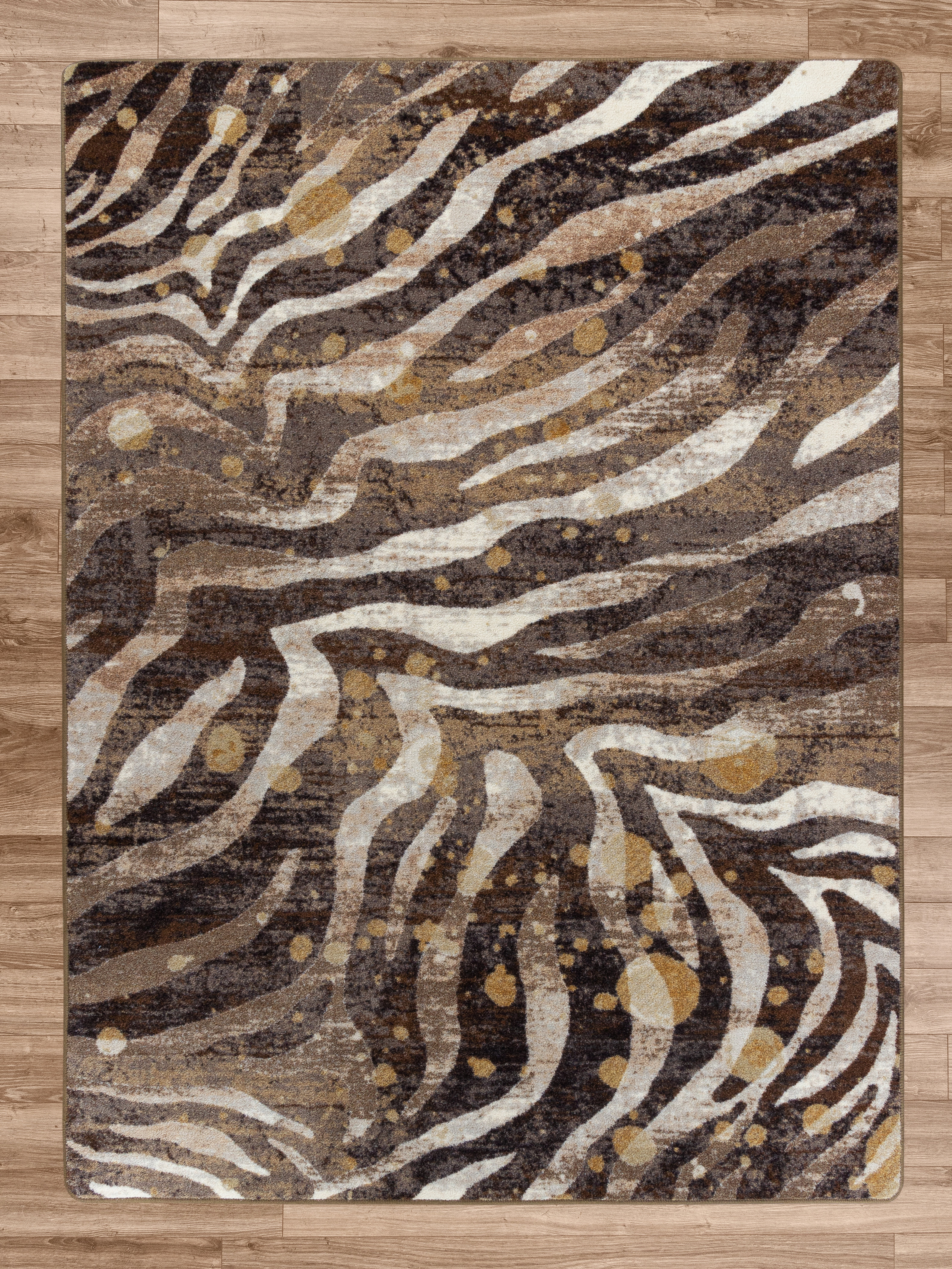Mercer41 Abimbola Animal Print Power Loom Brown Rug | Wayfair