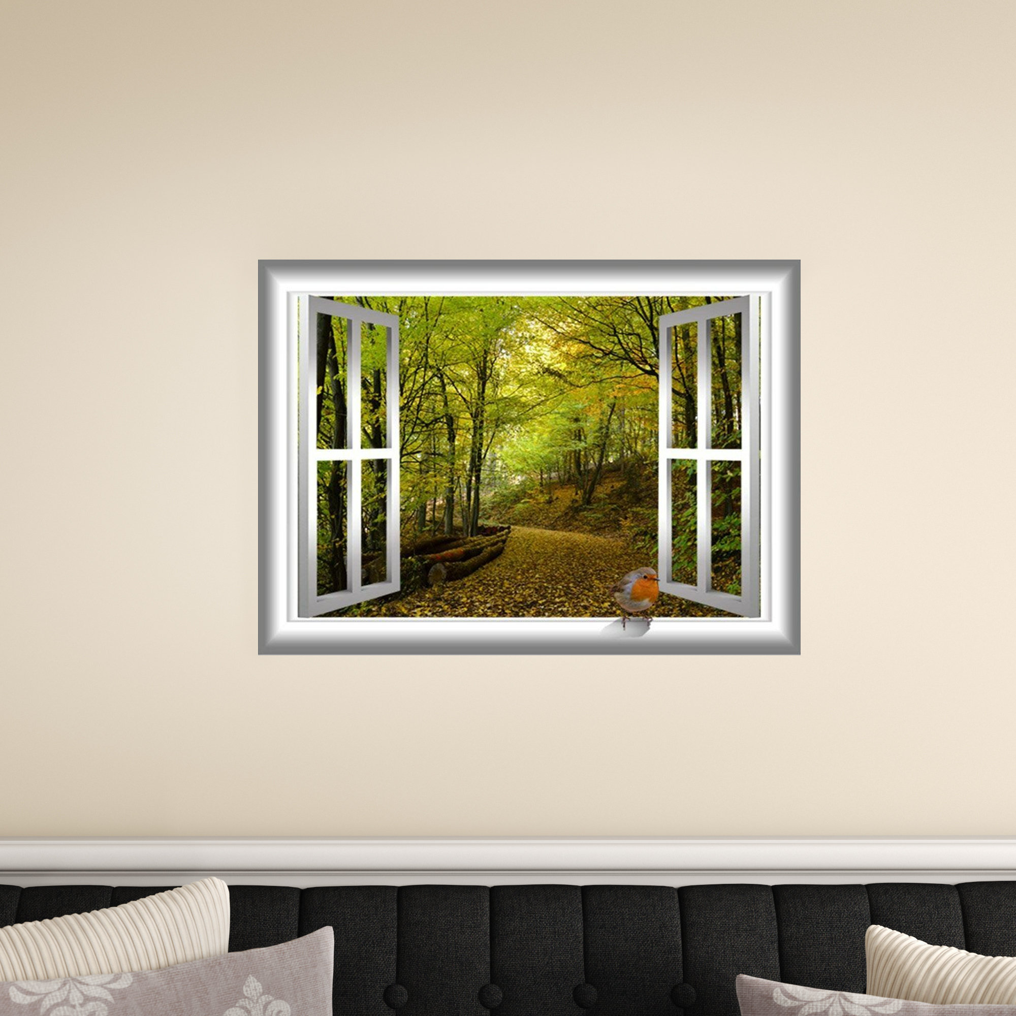 East Urban Home 3D Bird Nature Window Wall Decal & Reviews | Wayfair