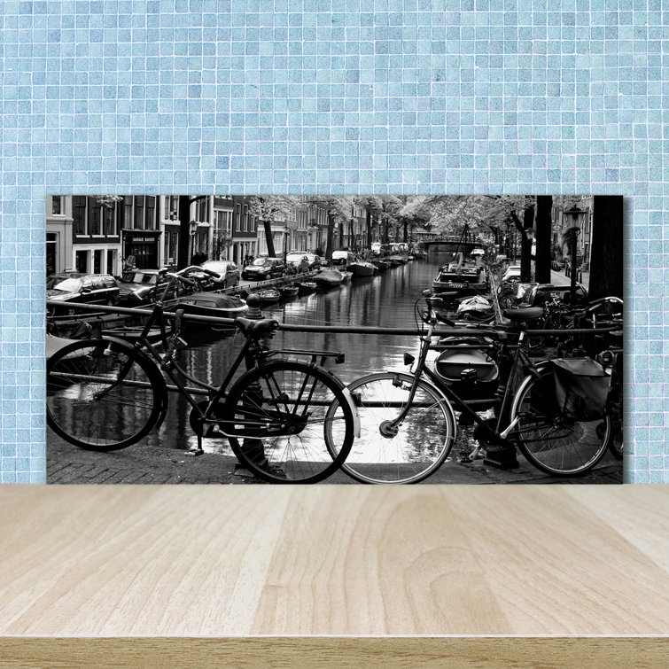 Rosalind Wheeler Daloni 50cm W x 100cm L Glass Peel and Stick Panel ...