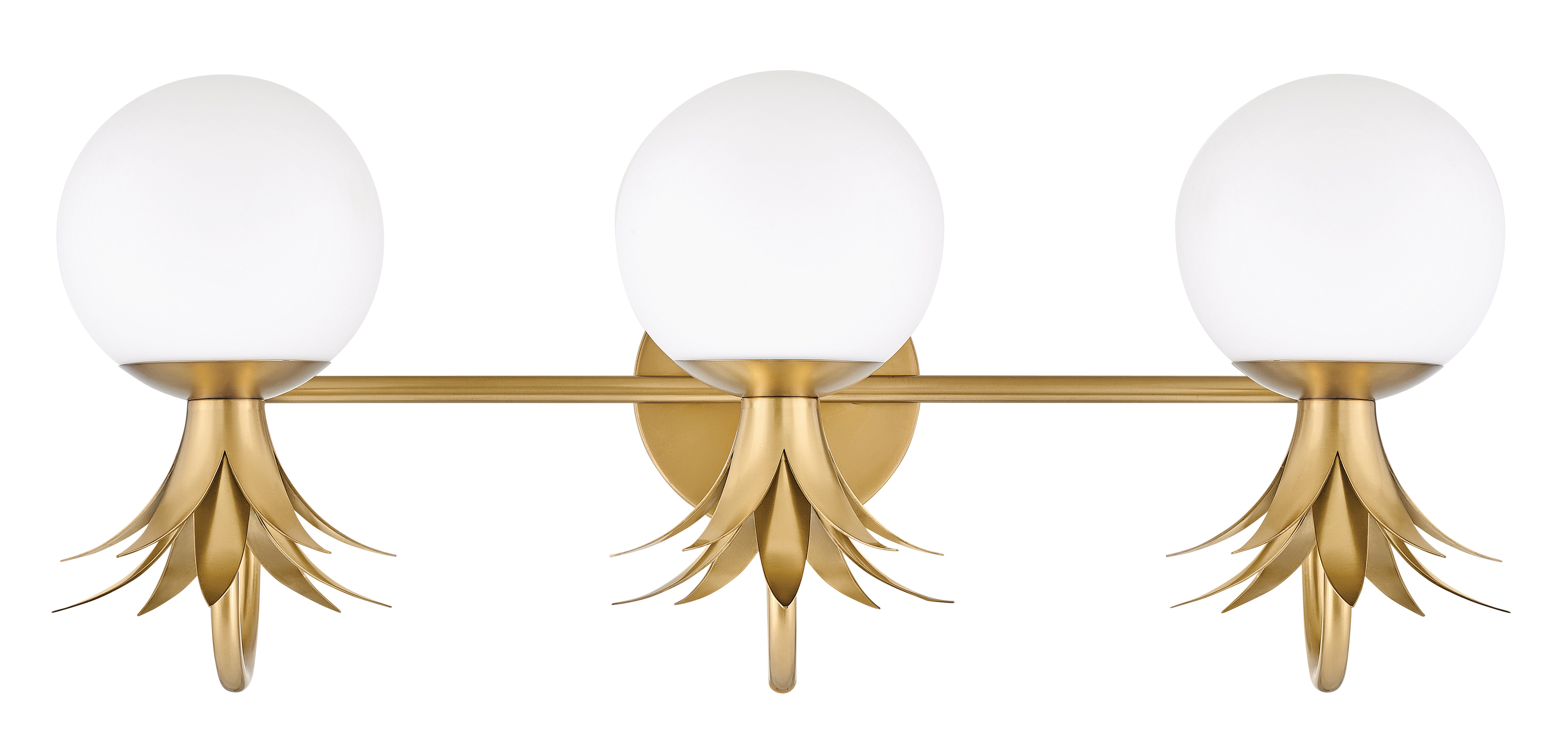 Birch Lane™ Gazala 3-Light Dimmable Heritage Brass Vanity light ...