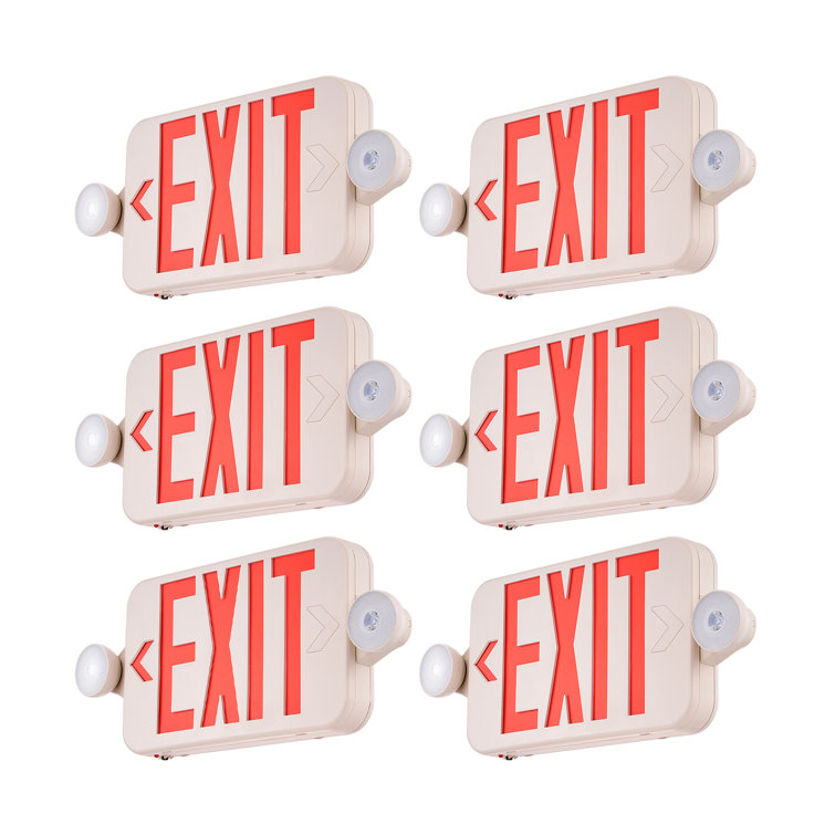 VEVOR Thermoplastic Surface-Mounted LED Emergency Exit Combo Sign ...