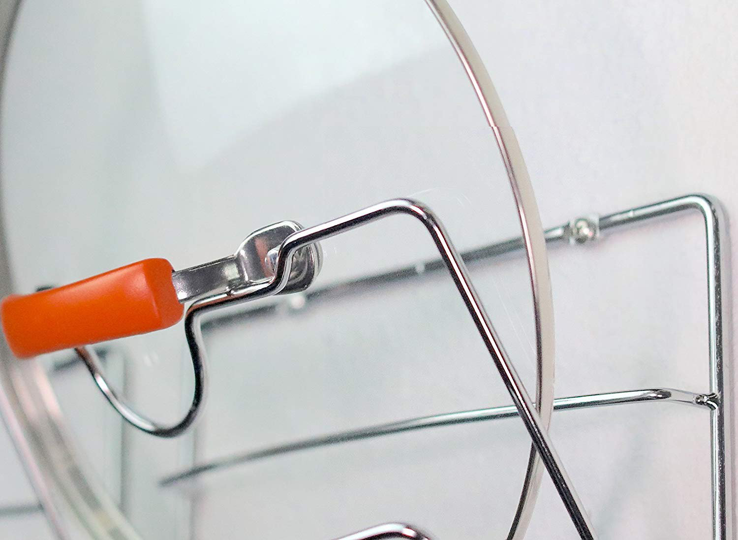 COAHAHA Chrome Wall-Mounted Pot Lid Rack, 5-Tier Organizer, Space ...