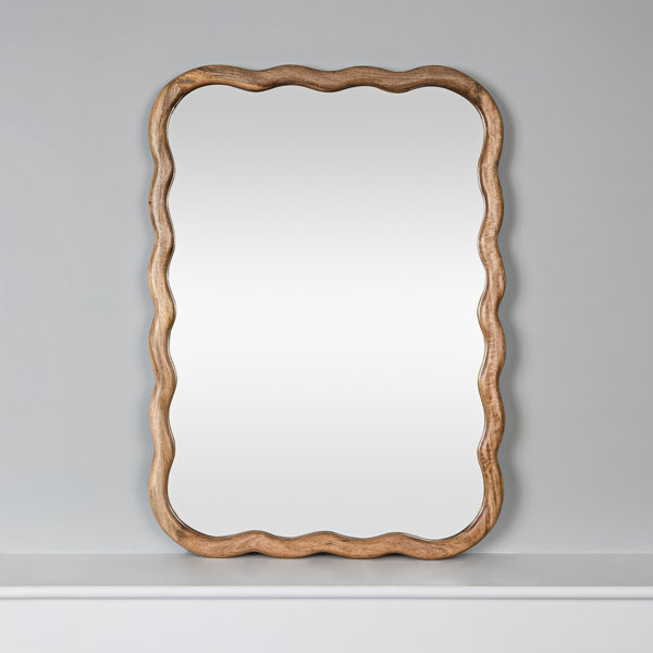 Millwood Pines Cowden Solid Wood Rectangle Wall Mirror | Wayfair
