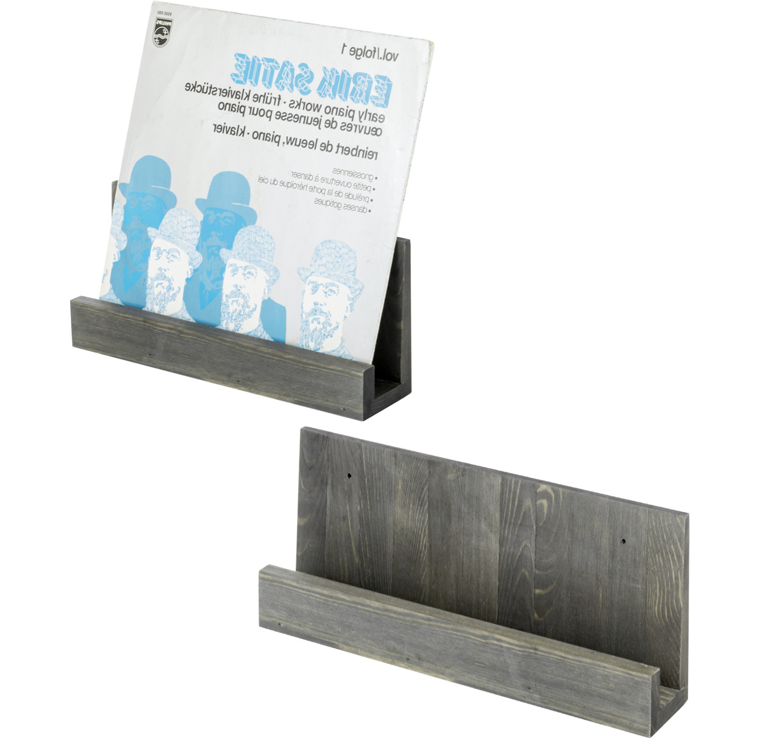 Millwood Pines 5.9'' H Wall Mounted Vinyl Record Album Media Storage ...