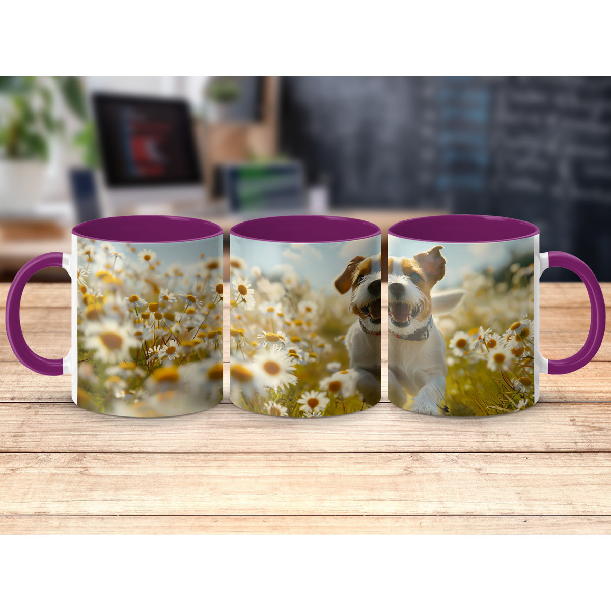 East Urban Home Set of 4 Realistic Animal Design 11oz Accent Mugs ...