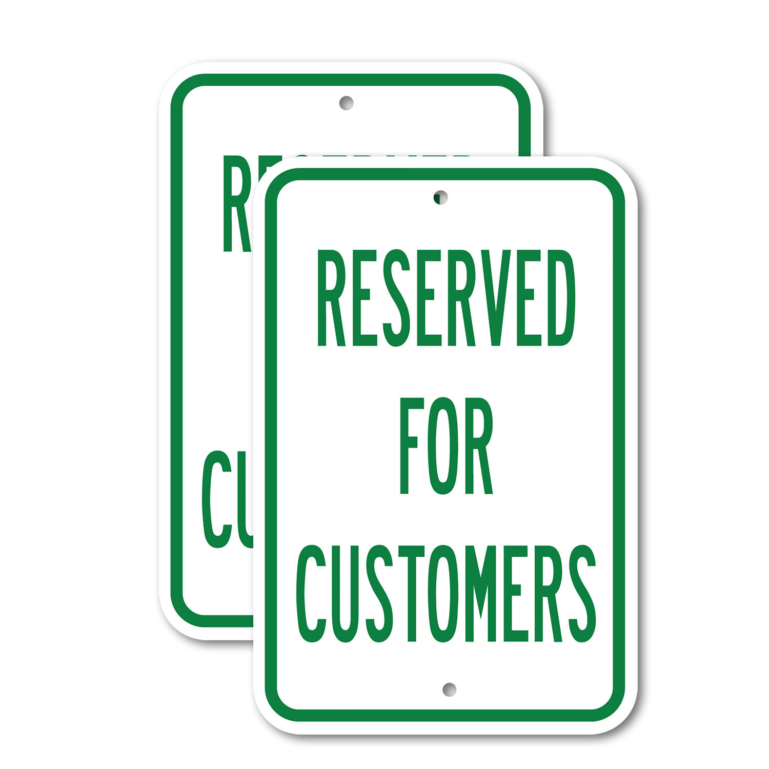 SignMission Reserved for Customers Aluminum Sign | Wayfair