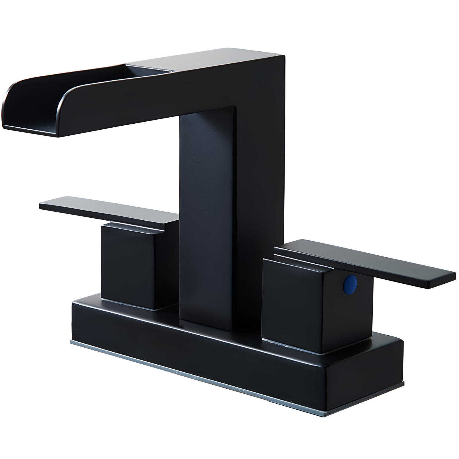 TAYANUC Hotis 4-Inch Centerset Bathroom Faucet In Black – Square Matte ...
