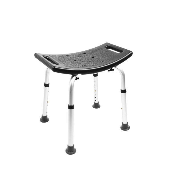 One Allium Way® Bathroom Plastic Shower Stool With Adjustable Seat For ...