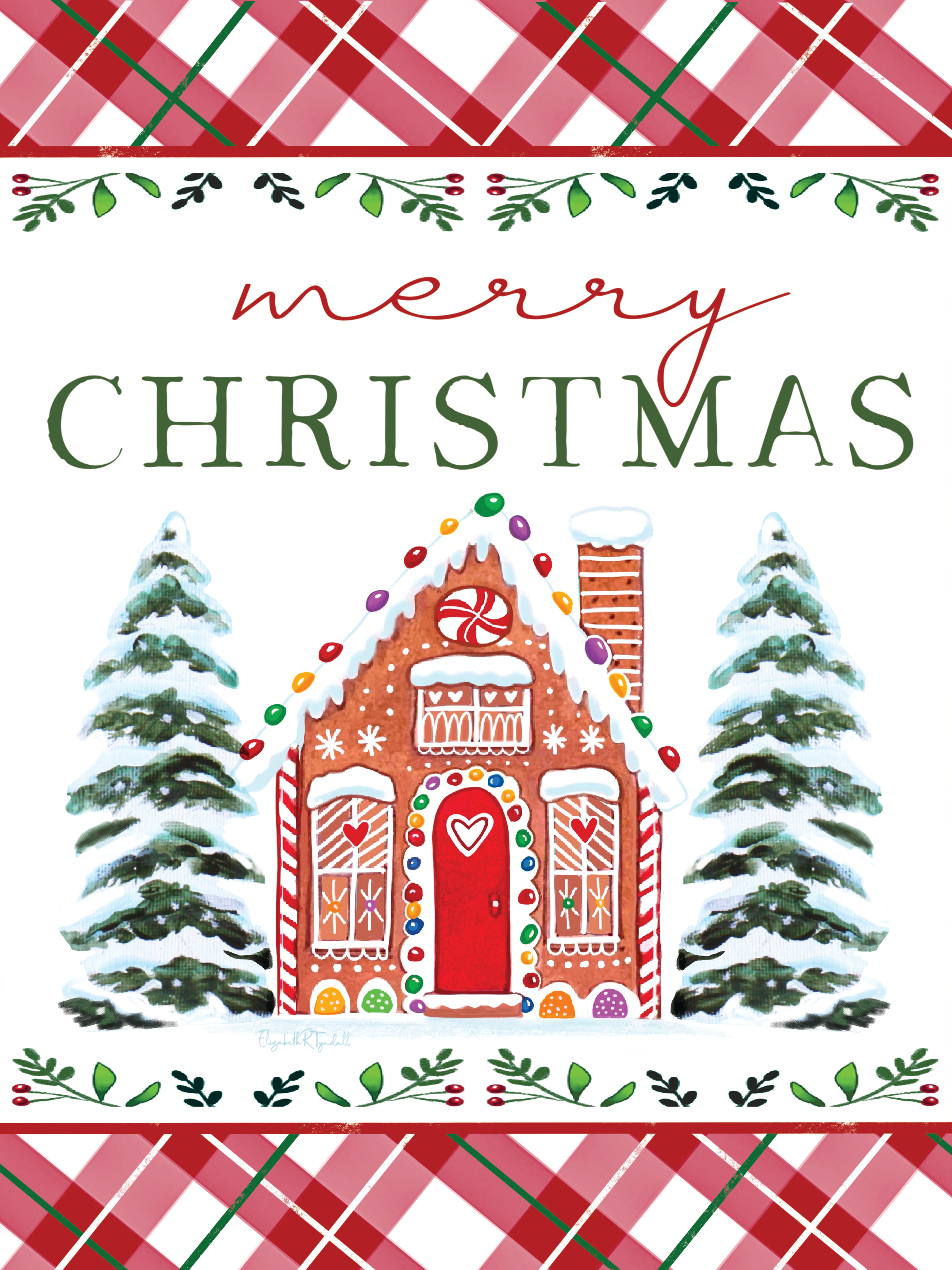 The Holiday Aisle® Merry Christmas Gingerbread House by Elizabeth ...