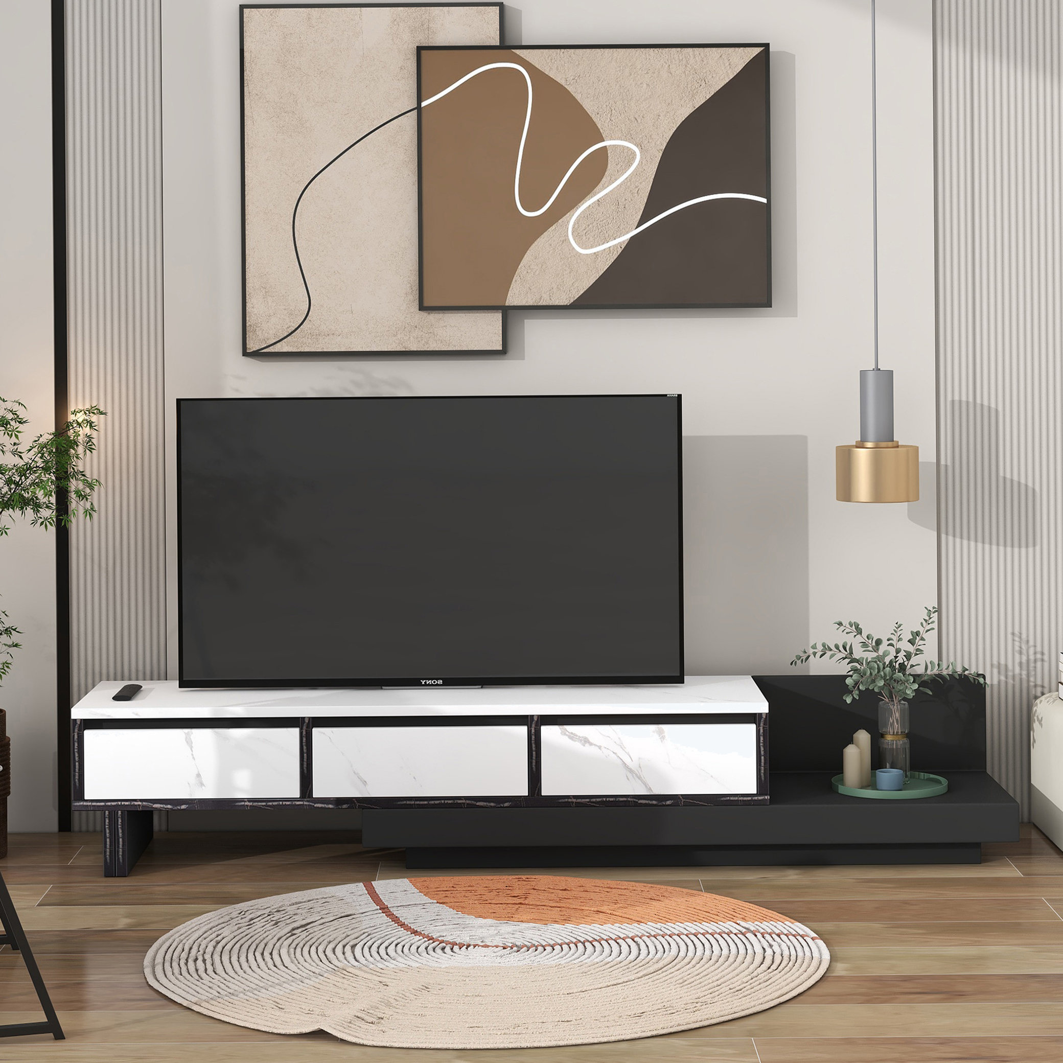 Wrought Studio Dheclan TV Stand for TVs up to 50in, Media Console ...