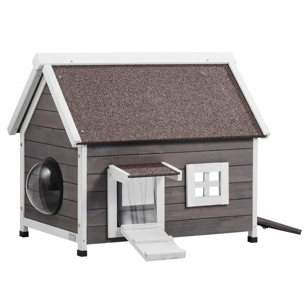 Tucker Murphy Pet™ Outdoor Cat House Wooden Feral Cat Shelter with Roof ...